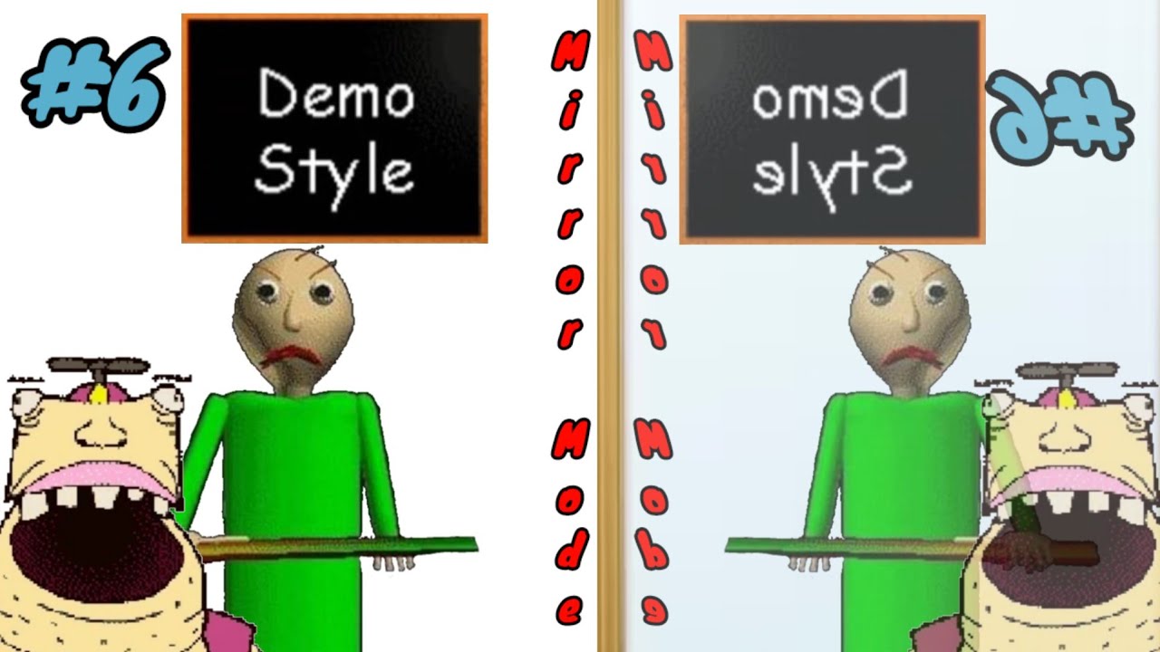 Baldi's Basics Classic Remastered The Demo Style Mirror Mode - YouTube
