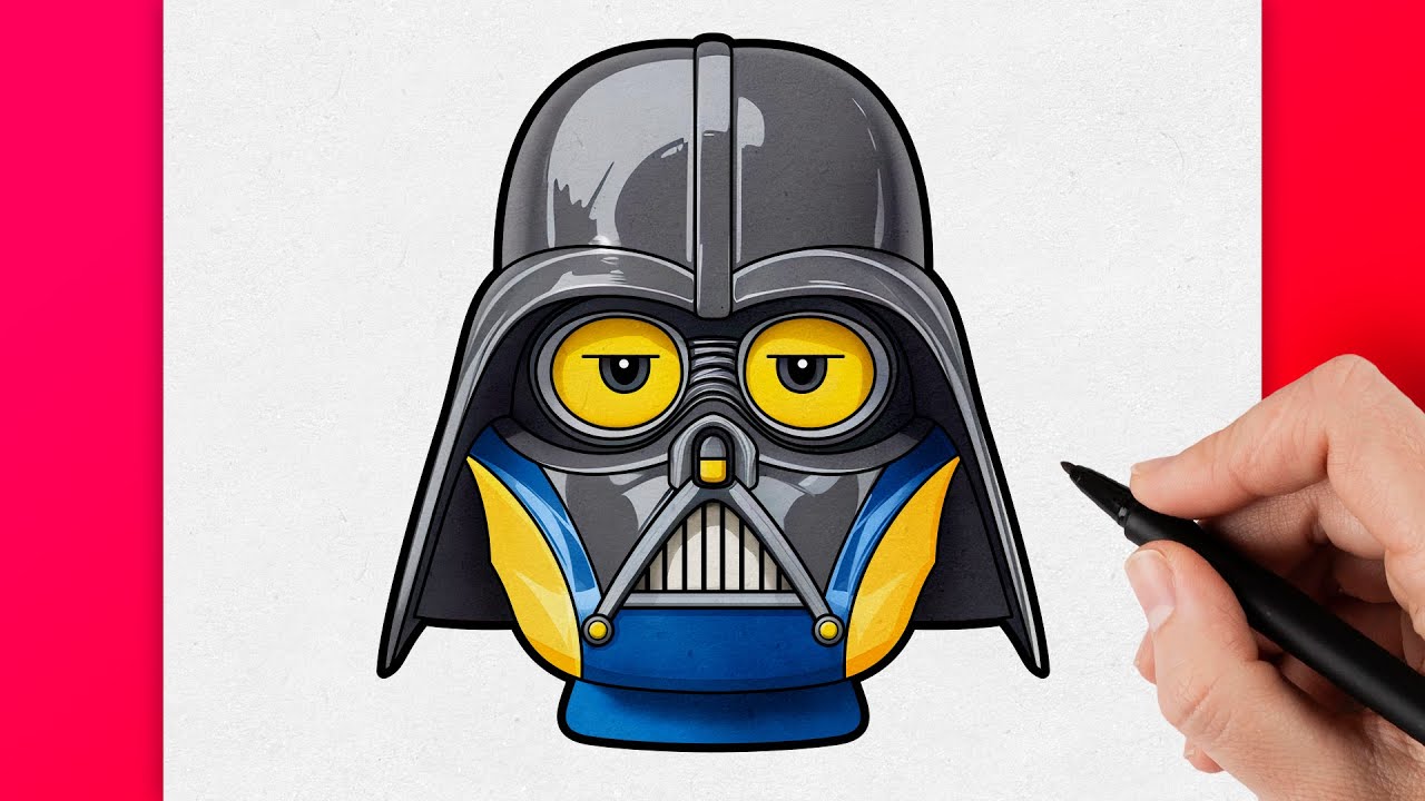 How to Draw Minion + Darth Vader - YouTube