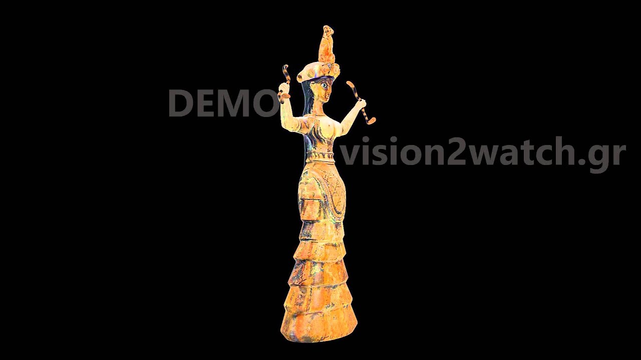 Knossos statue - Snake Goddess - YouTube