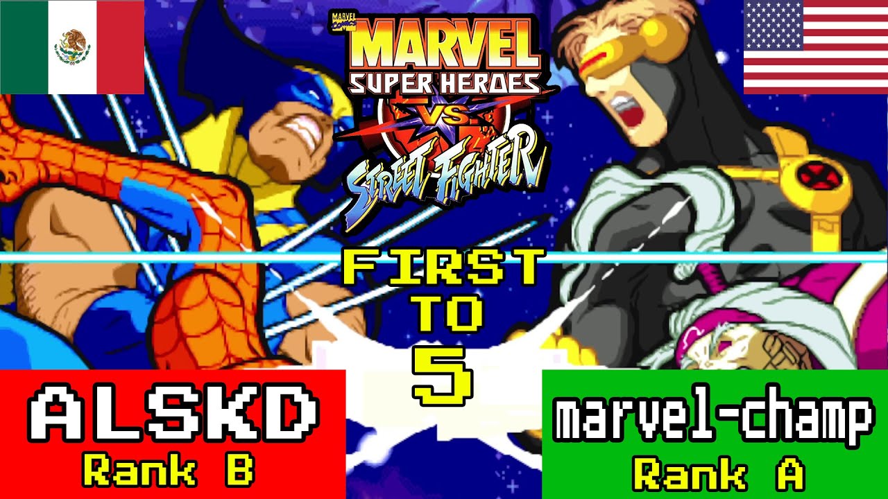 ALSKD (B) vs marvel-champ (A) | Marvel Super Heroes vs Street Fighter # ...