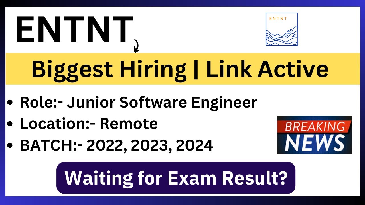 ENTNT Biggest Direct Hiring | Link Active Again | 2022, 2023, 2024 ...