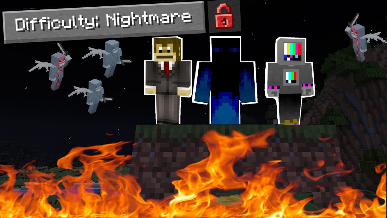 We Played Minecraft On NIGHTMARE DIFFICULTY - YouTube