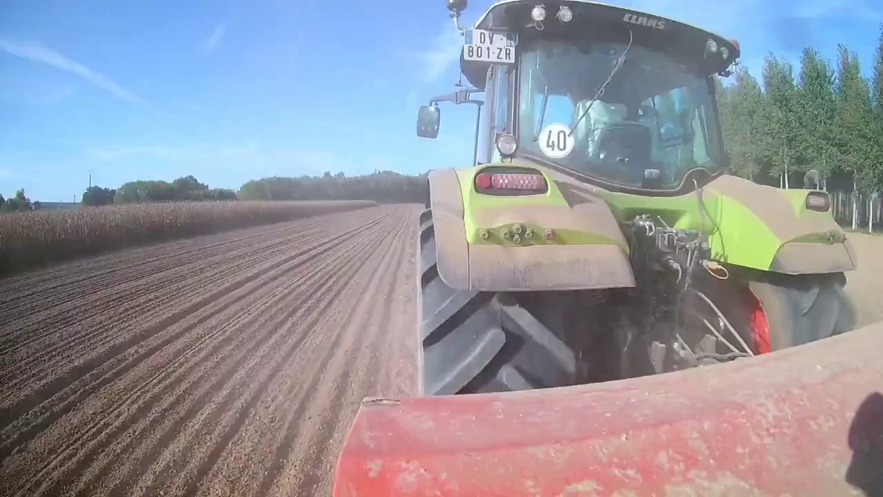 labour et semis seigle 2017 - YouTube