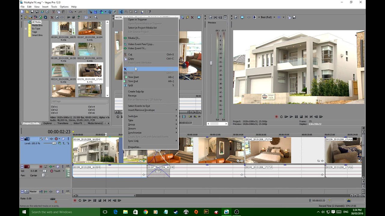 Sony Vegas Pro Tutorial. Multiple FX - YouTube
