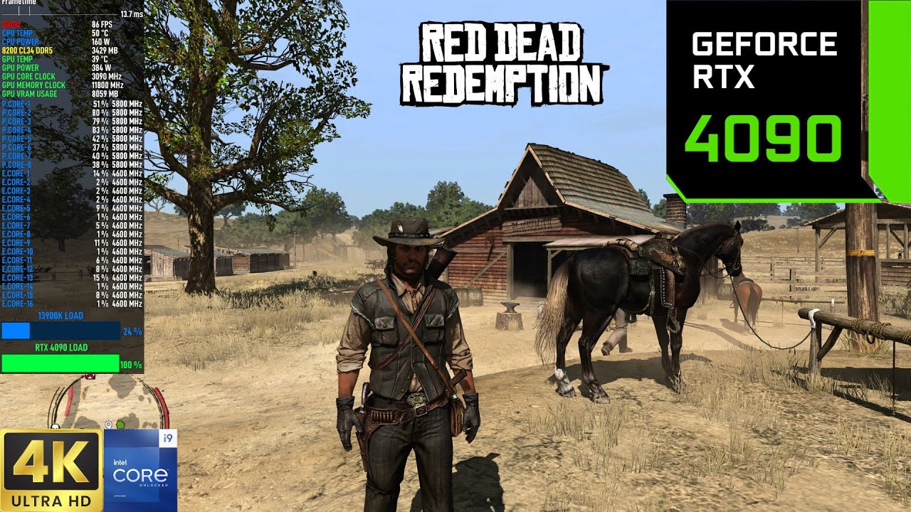Red Dead Redemption - 4K XBOX 360 XENIA Emulator | RTX 4090 | 13900K ...