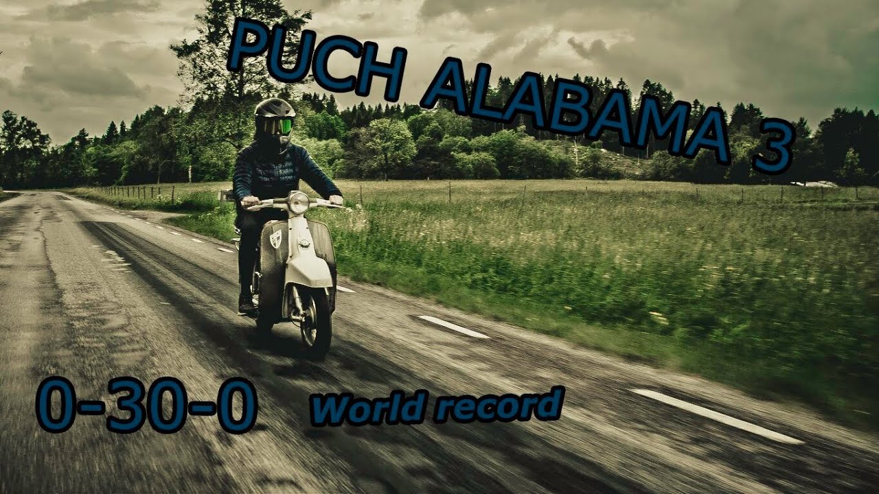 Puch Alabama 3 (0-30-0) WORLD RECORD - YouTube