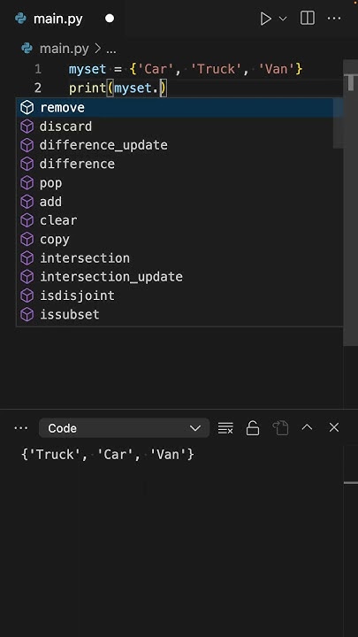 Random Element with Python Set Pop! - YouTube