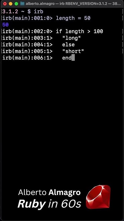 If one liners in Ruby [Ruby in 60s] - YouTube