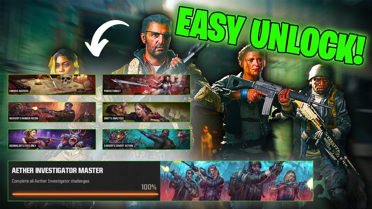 Unlock All Aether Investigator Calling Cards FAST – Black Ops 6 Zombies ...