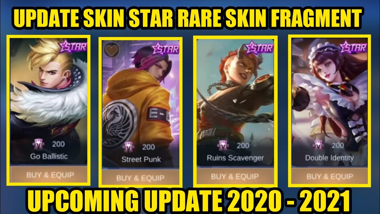 UPDATE RARE SKIN FRAGMENT SHOP 2020 2021 SKIN STARLIGHT MOBILE LEGENDS ...