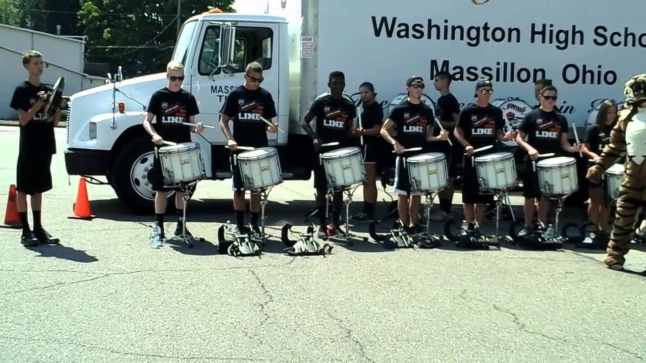 Massillon Tiger Swing Band Drumline & Obie 8.15.20 - YouTube