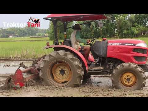 Traktor Sawah BESAR YANMAR EF393T Bekerja Cepat Sekali dalam Membajak