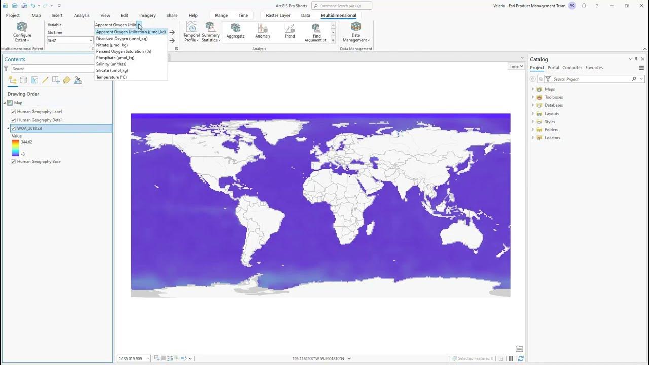 Multidimensional Raster Symbology in ArcGIS Pro - YouTube
