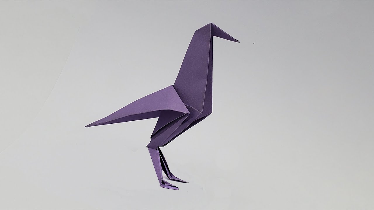 Flying Paper Crow | Paper Craft Diy | Easy Origami Crow Step By Step ...