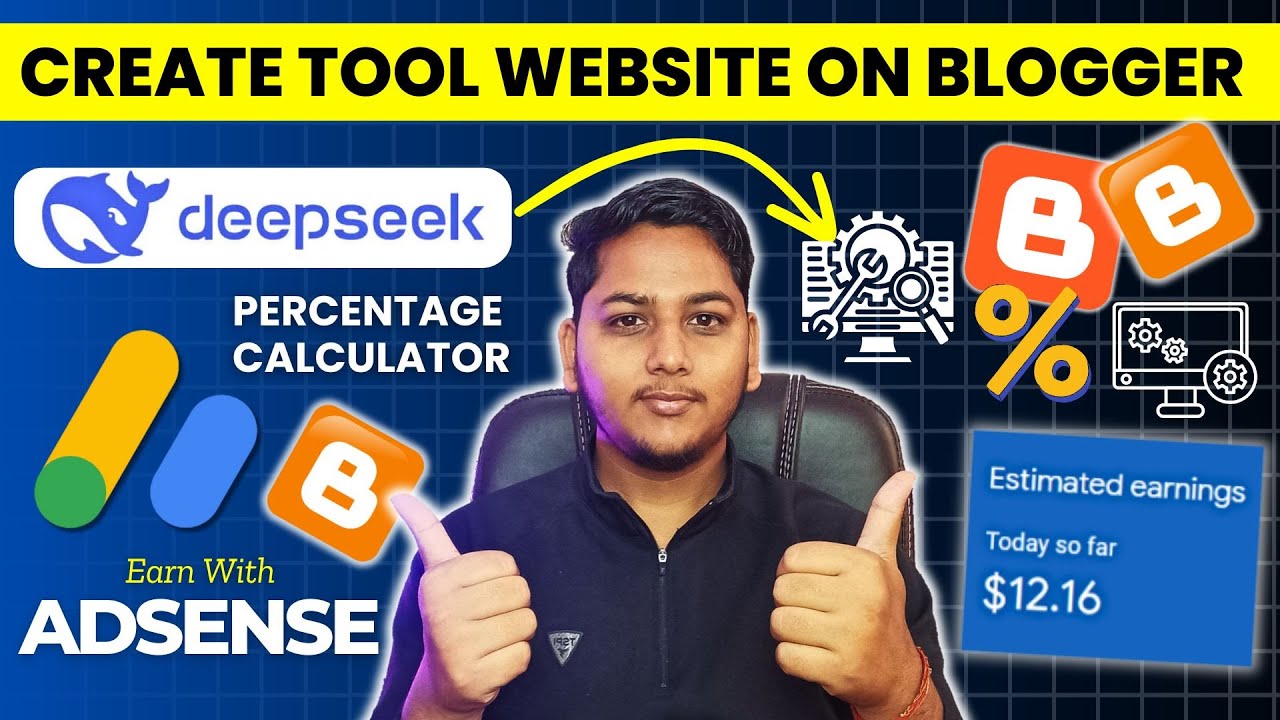Create Percentage Calculator Tool Website On Blogger Using DeepSeek Ai ...