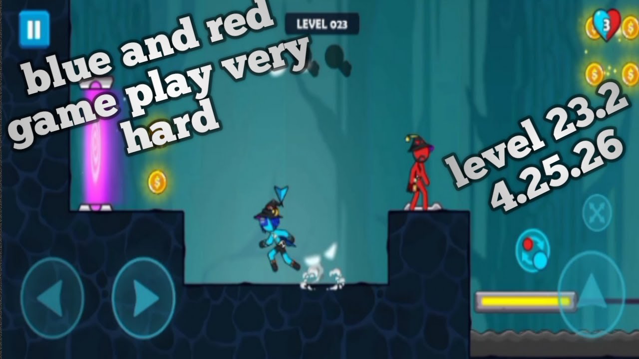 Blue and red game water girl and fire boy stickman animation very hard ...