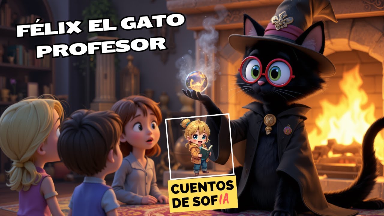 Cuentos de Sofia🌙 Félix el Gato Profesor🌟 - YouTube