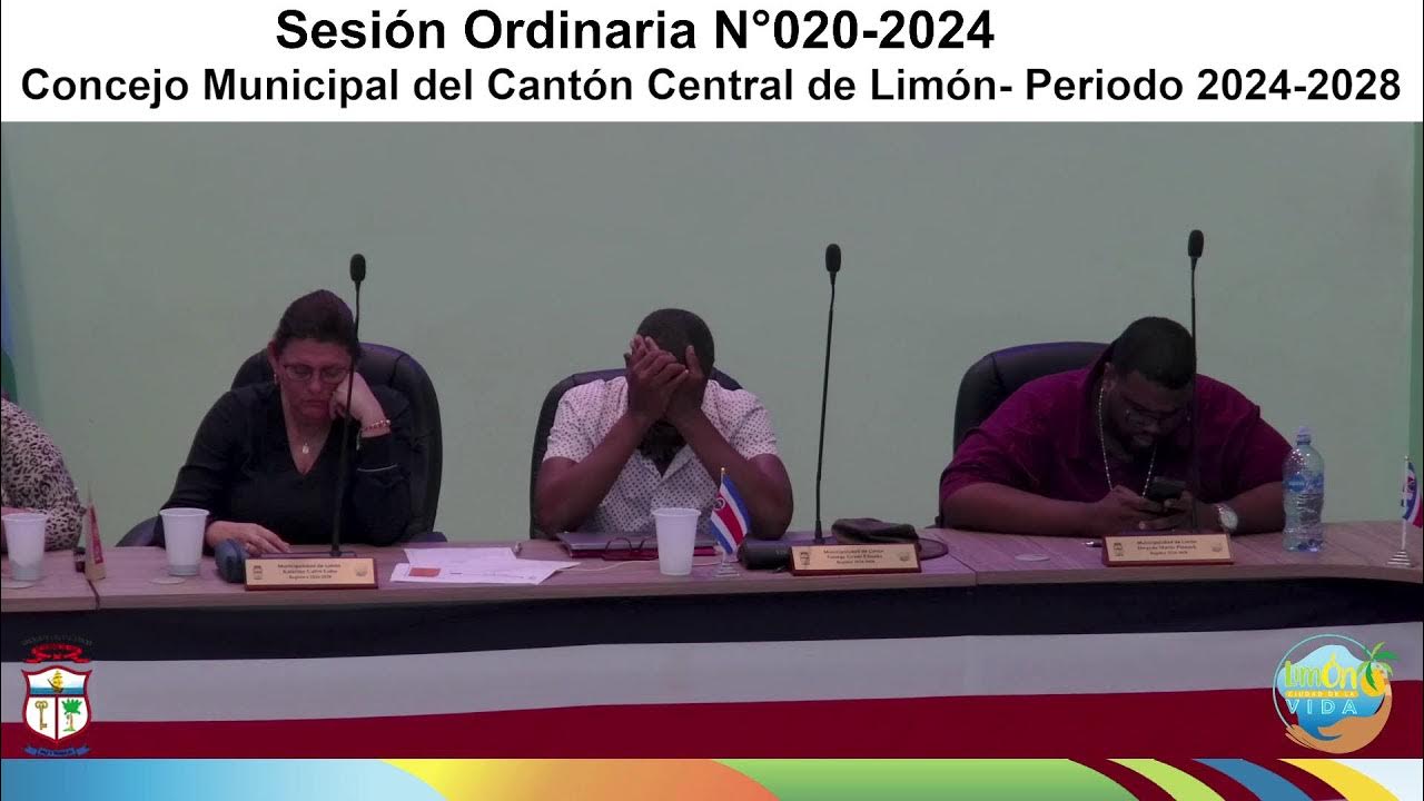 Sesión Ordinaria N°20- 2024 del Honorable Concejo Municipal de Limón, del 17-09- 2024 - YouTube