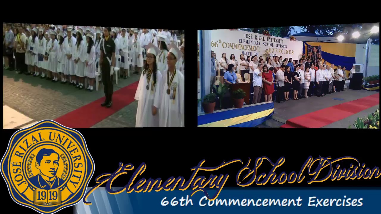 JRU Elementary School 66th Commencement Exercises - YouTube