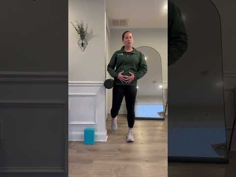 Isometric hip abduction standing at wall - YouTube