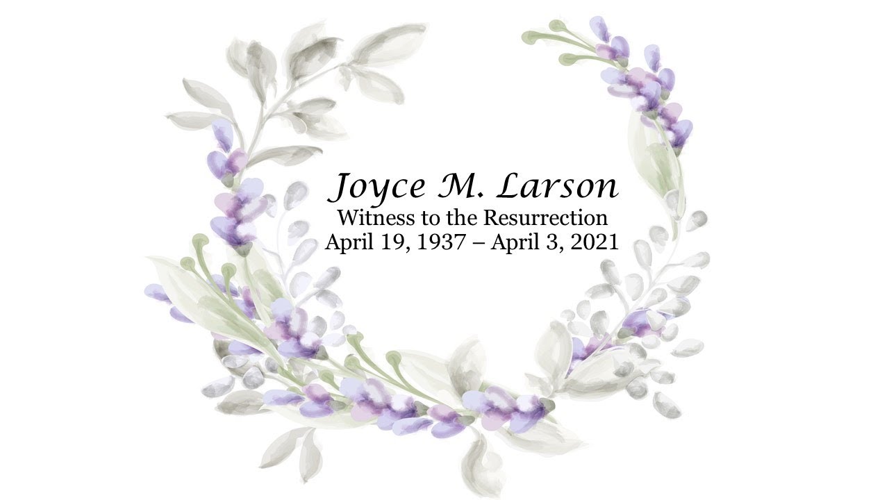 Witness to the Resurrection - Joyce Larson - 04.08.2021 - YouTube