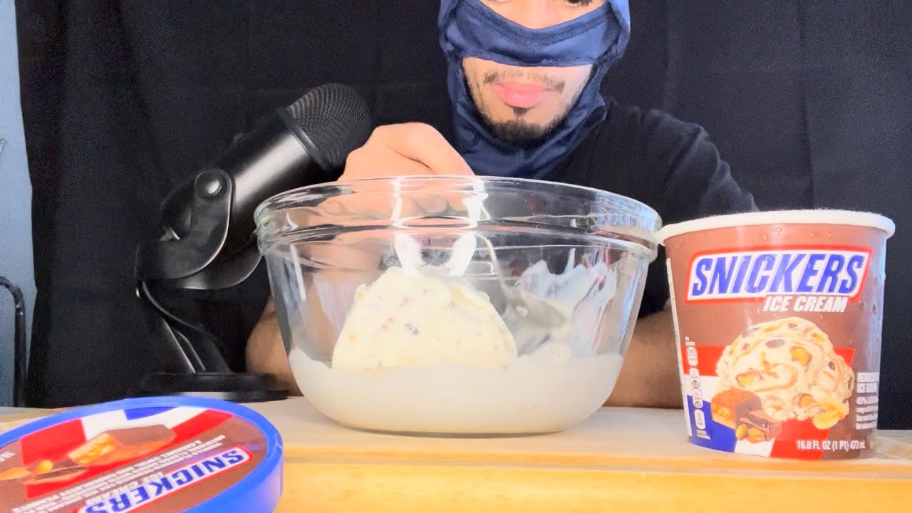 SNICKERS ICE CREAM 🍨 ASMR - YouTube