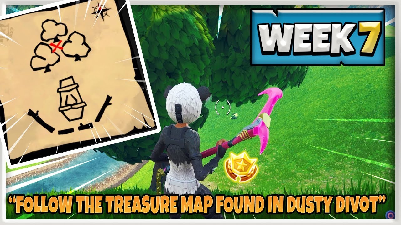"Follow the Treasure Map in Dusty Divot" FORTNITE MAP LOCATION (Season ...
