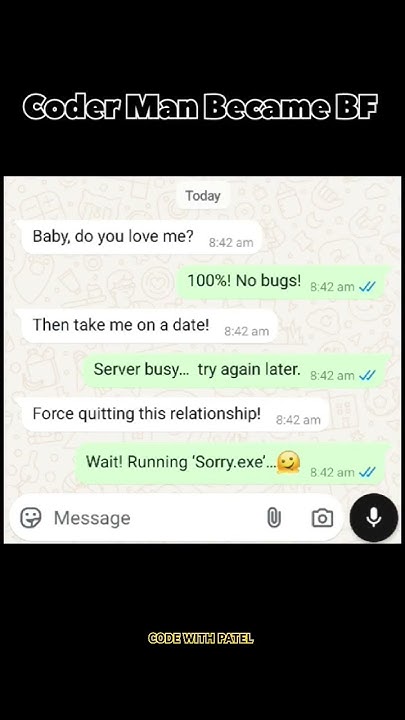 Coder BF vs Girlfriend 😇 #coder #developer #codermemes #developermemes #codinglife # ...