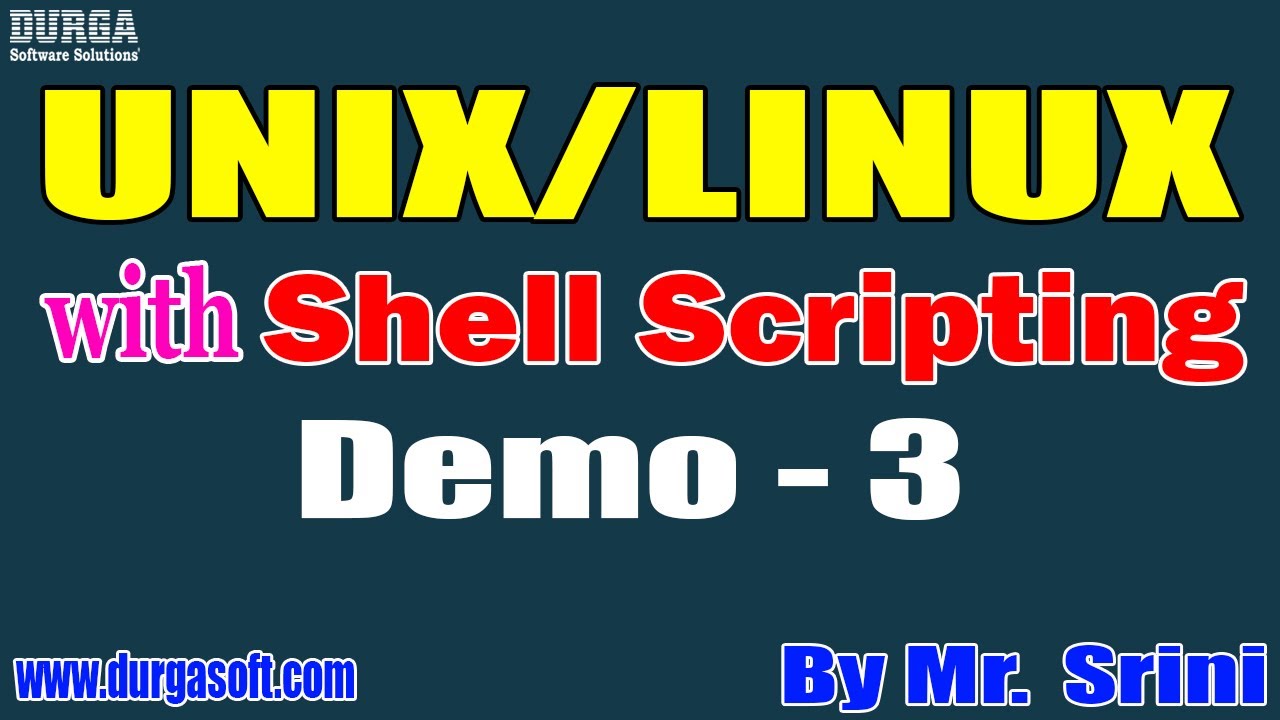 UNIX/LINUX tutorials || Demo - 3 || by Mr. Srini On 24-08-2022 @9:30AM IST - YouTube