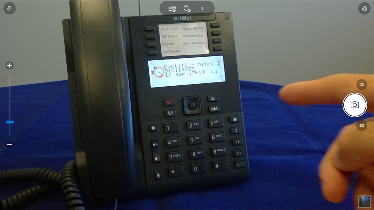 Mitel 6865 Registro de llamadas entrantes - YouTube