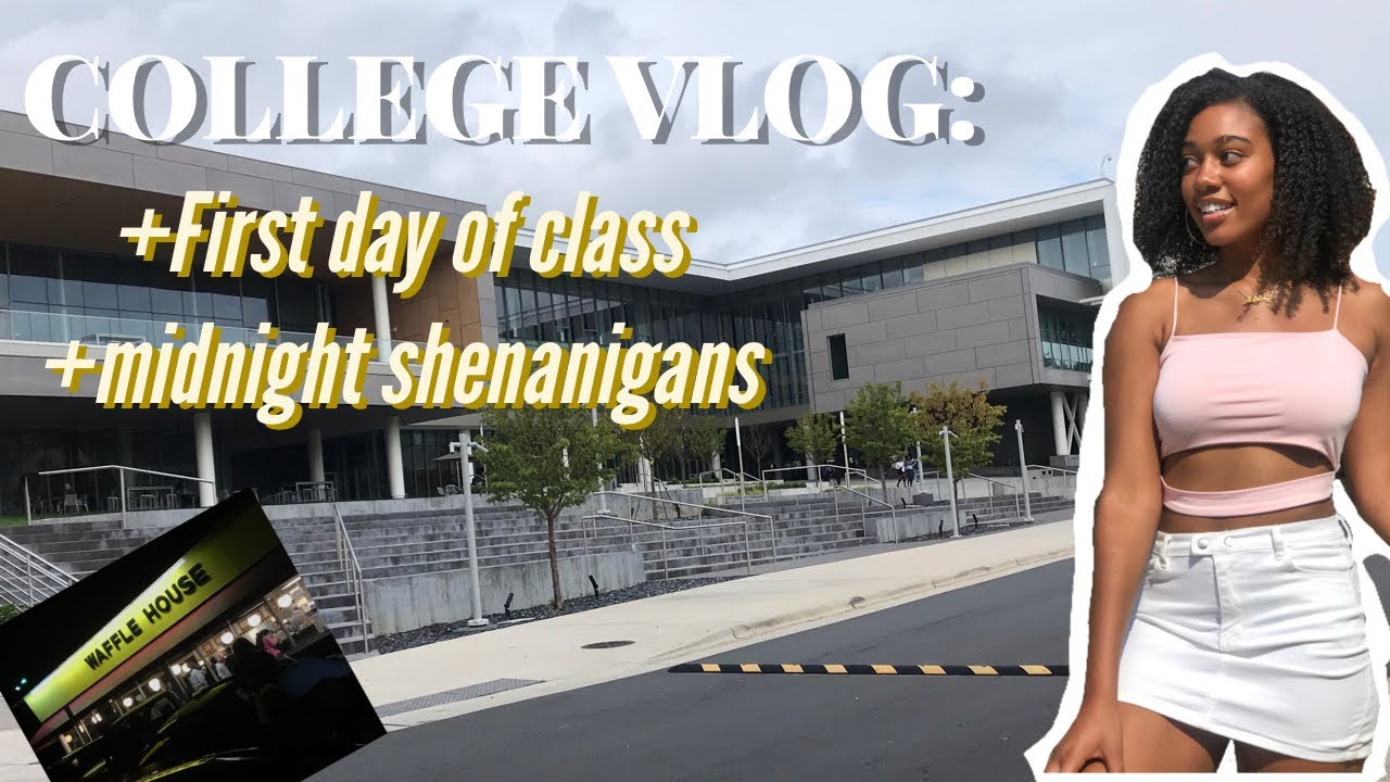 COLLEGE VLOG: first day of class and midnight shenanigans - YouTube