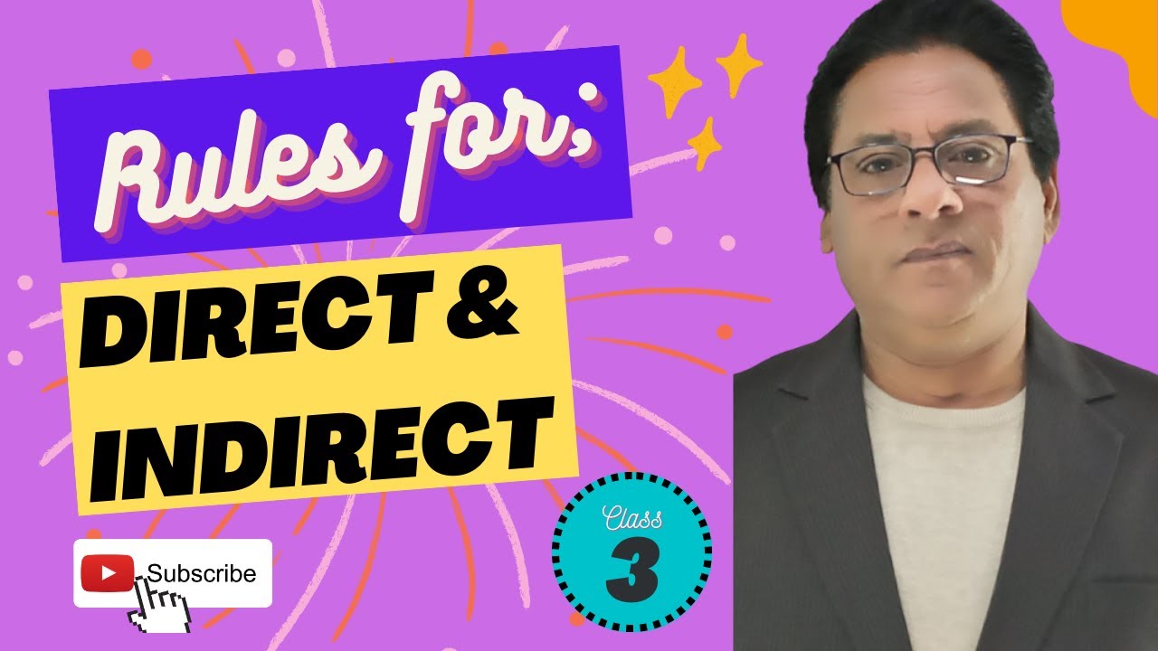 Rules for Direct and Indirect Narration #directandindirect - YouTube
