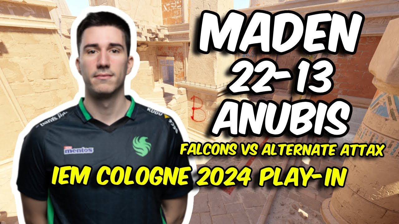 CS2 POV Falcons Maden (22/13) vs ALTERNATE aTTAX (Anubis) @ IEM Cologne ...