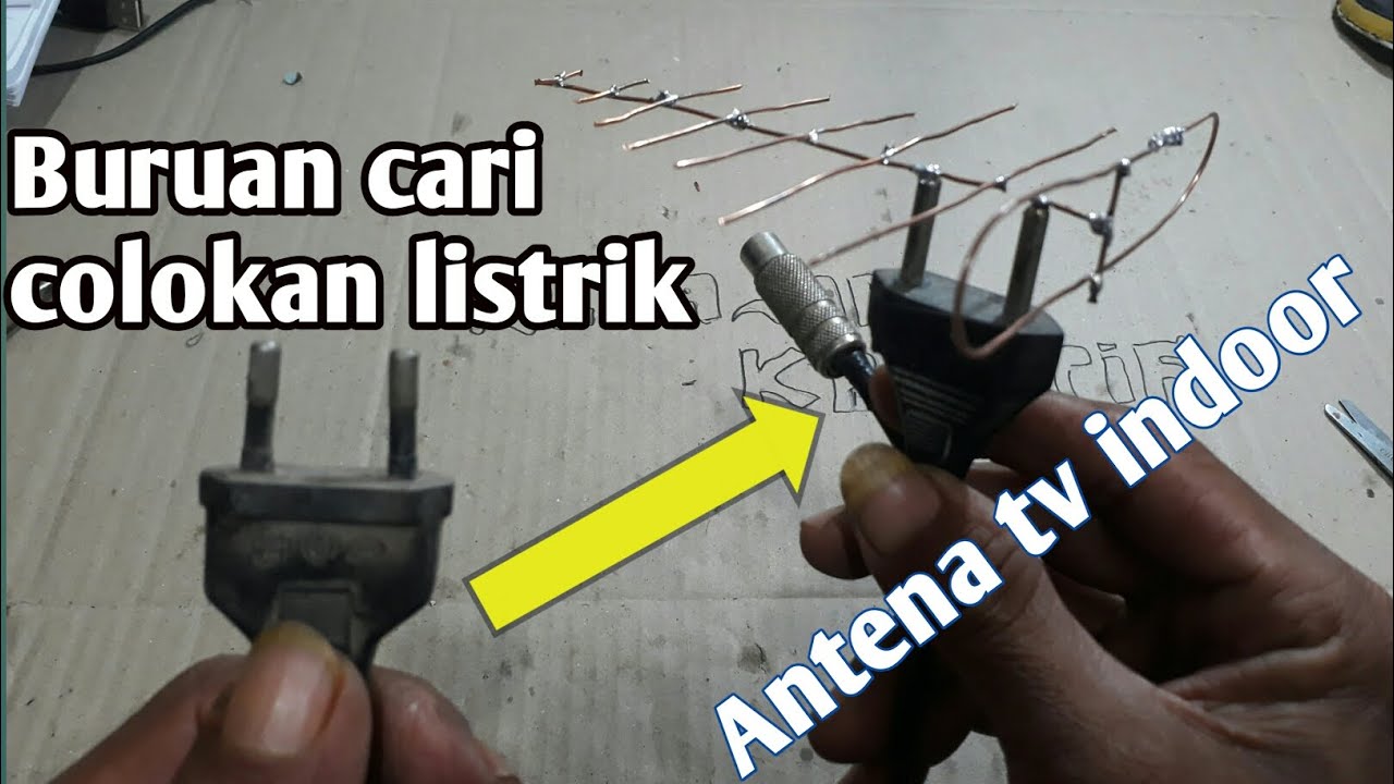 Membuat antena tv digital !!Dari colokan listrik !! - YouTube