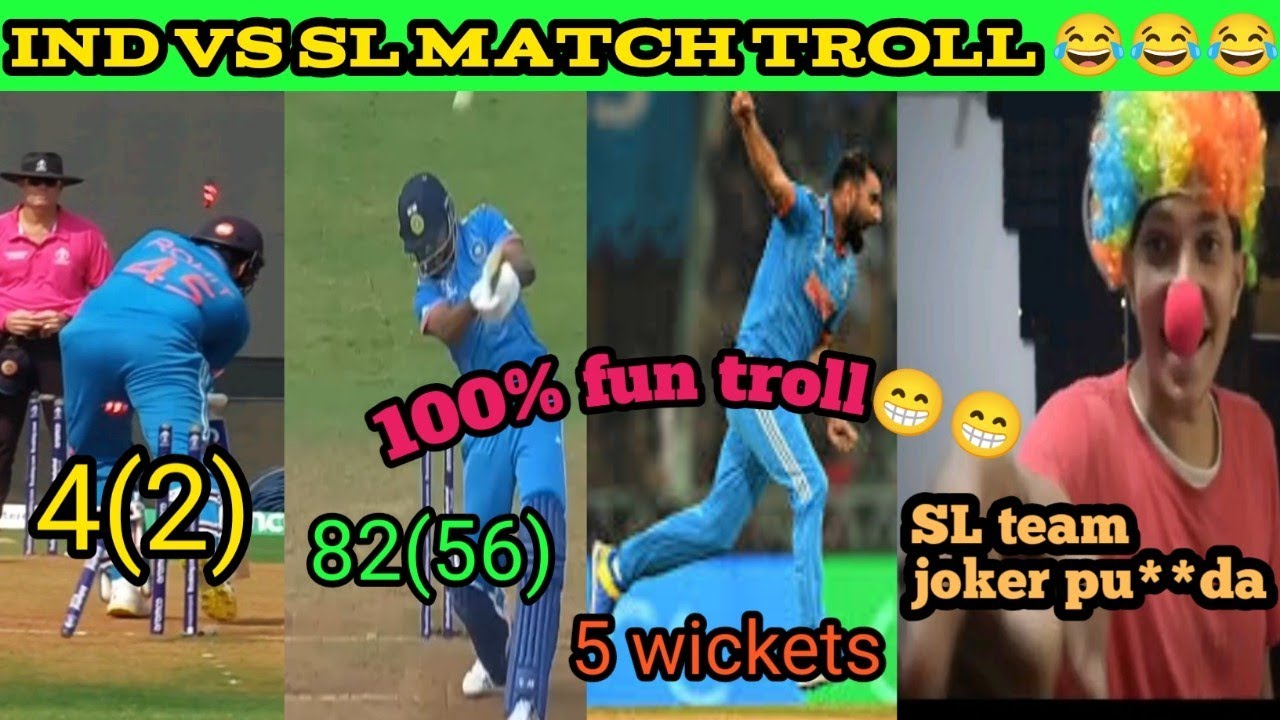 IND vs SL match troll 😂😂😂|#trending #viral #troll #funny #cwc2023 # ...