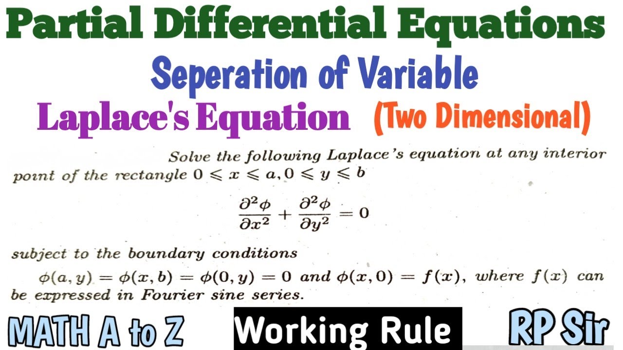 Working Rule of solving two dimensional Laplace's Equation,( Rectangle ...