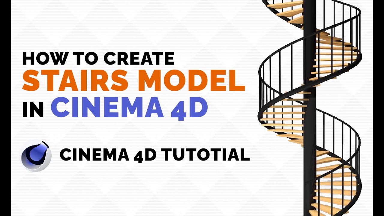 How To Create Stairs modeling in Cinema 4D - Tutorial - YouTube