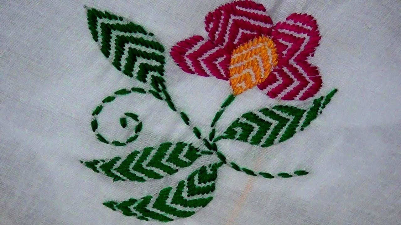 Hand Embroidery : Nakshi Katha Stitch / Katha Stitch / Run Stitch - YouTube