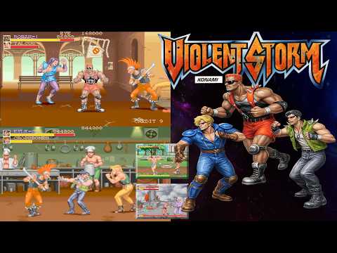 Violent Storm (1993) – Full Gameplay Playthrough: Konami's Greatest Forgotten Brawler Masterpiece HD