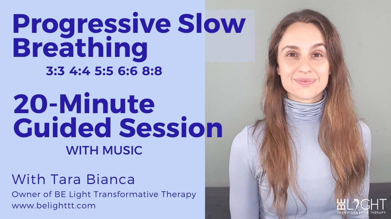20-Minute Guided Progressive Slow Breathing Session WITH Music ...