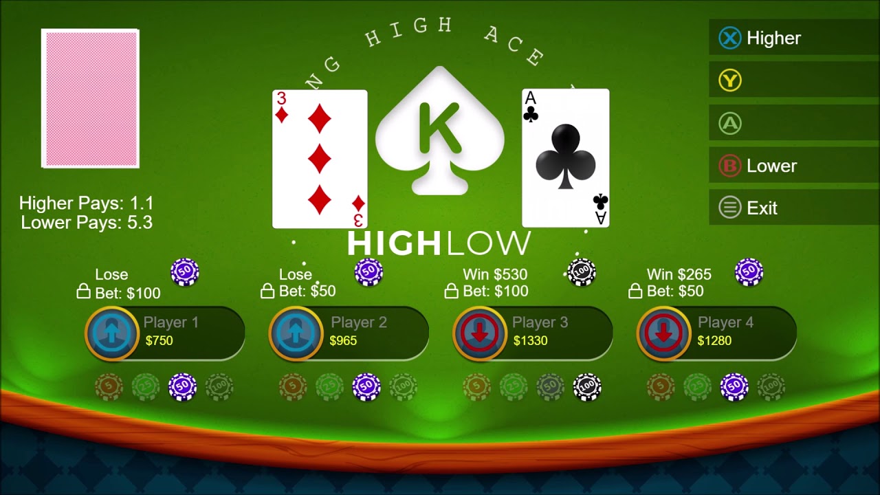 Casino High Low for Xbox one and Windows PC - YouTube