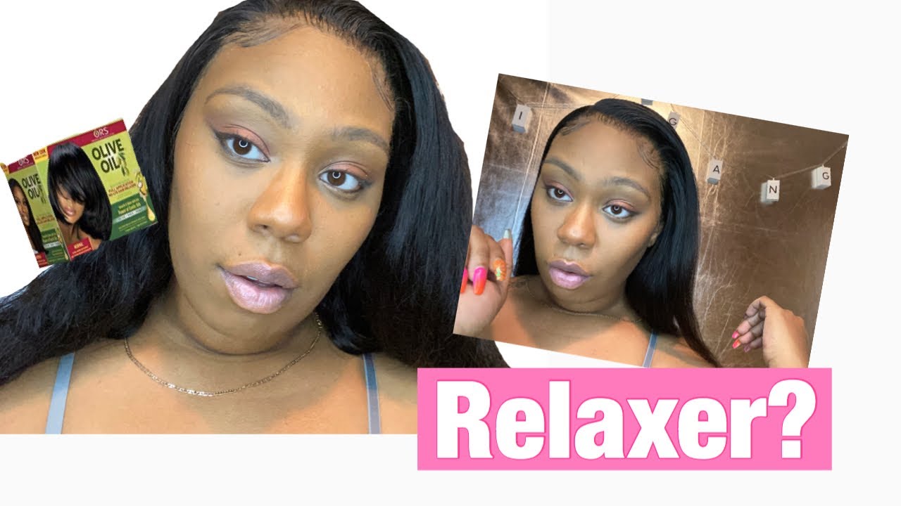 A relaxer on my wig!!! FT SUPERNOVAHAIR - YouTube