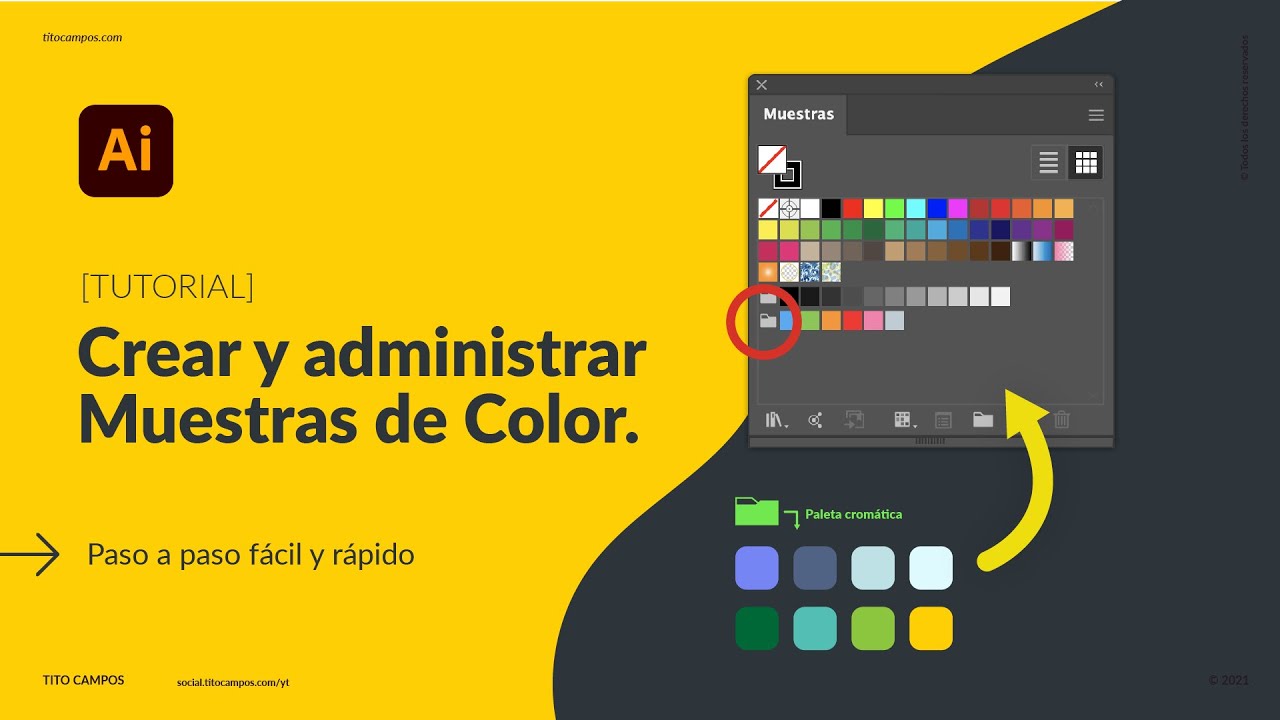 Crear y Administrar Muestras de Color en Adobe Illustrator - YouTube