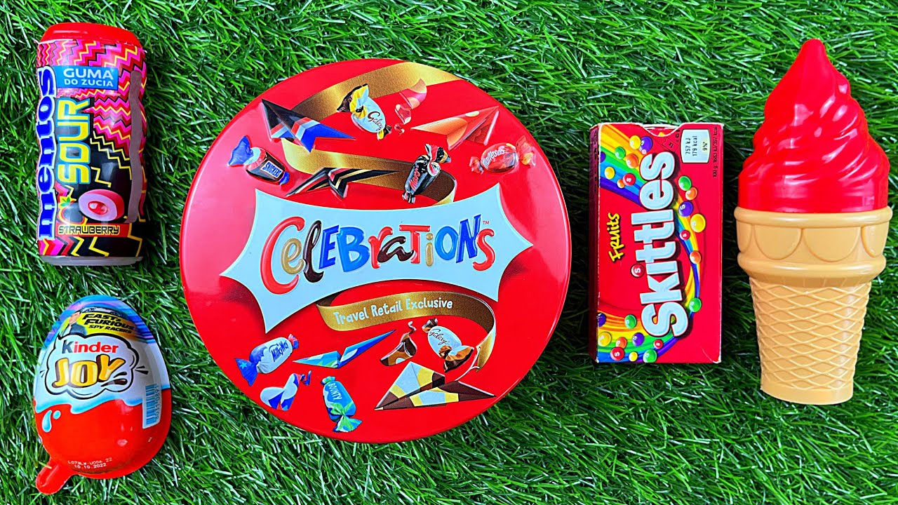 Satisfying Video | Unboxing and Mixing Rainbow Candy in 1 red Boxes ...
