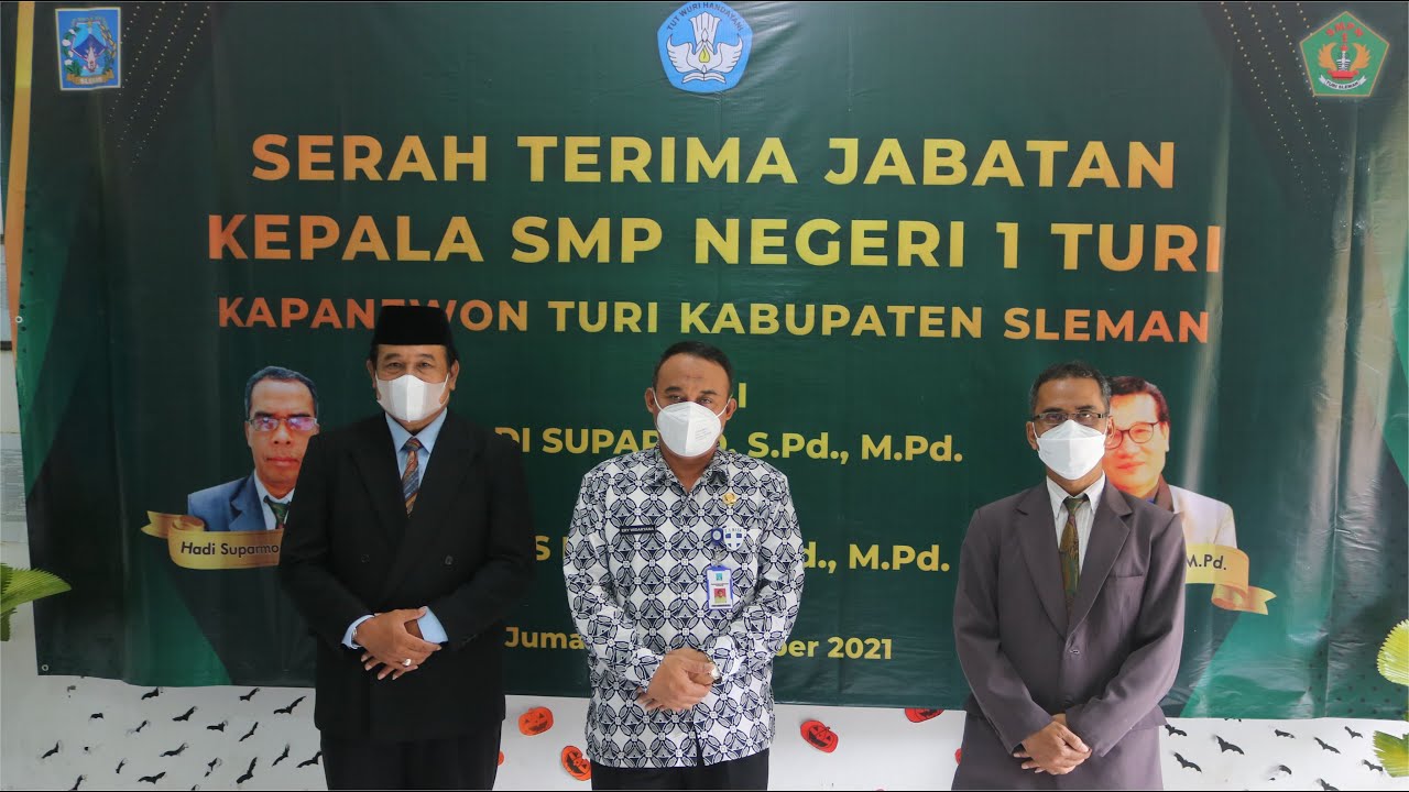Serah Terima Jabatan Kepala SMP Negeri 1 Turi - YouTube