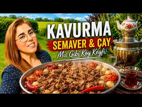 İSVİÇRE'DE KÖY EVİMDE ODUN ATEŞİNDE KAVURMA YAPTIM (SEMAVERDE ÇAY HAZIRLADIM)