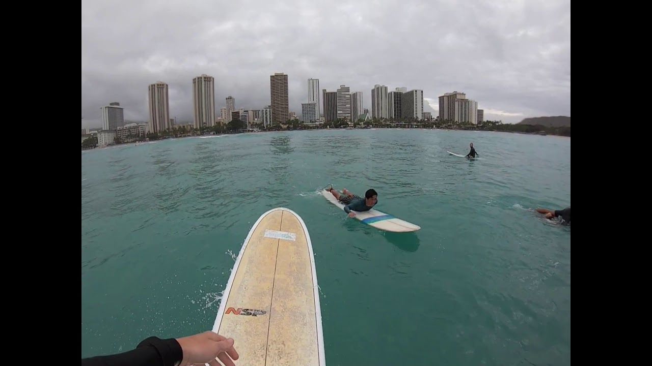 Smooth waves at Queens - Oahu - Surfing POV - YouTube
