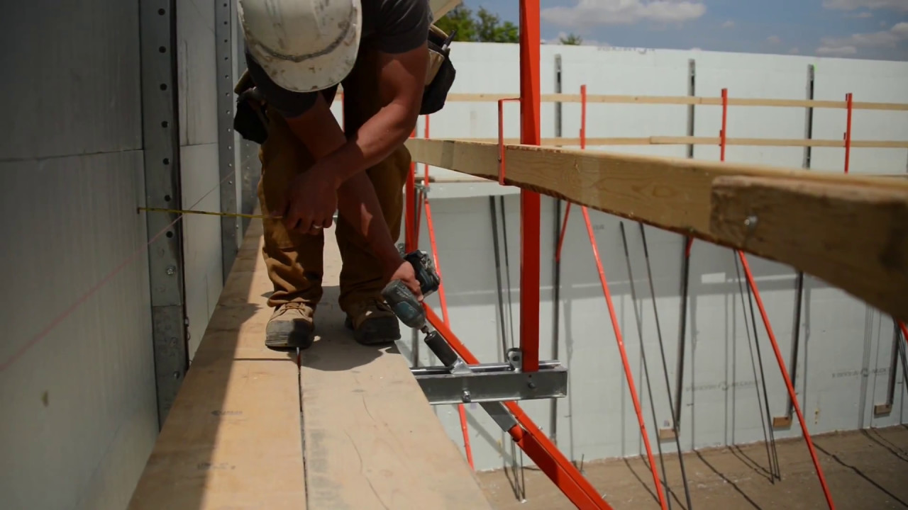 Plumwall ICF Bracing System - All in One Setup - YouTube