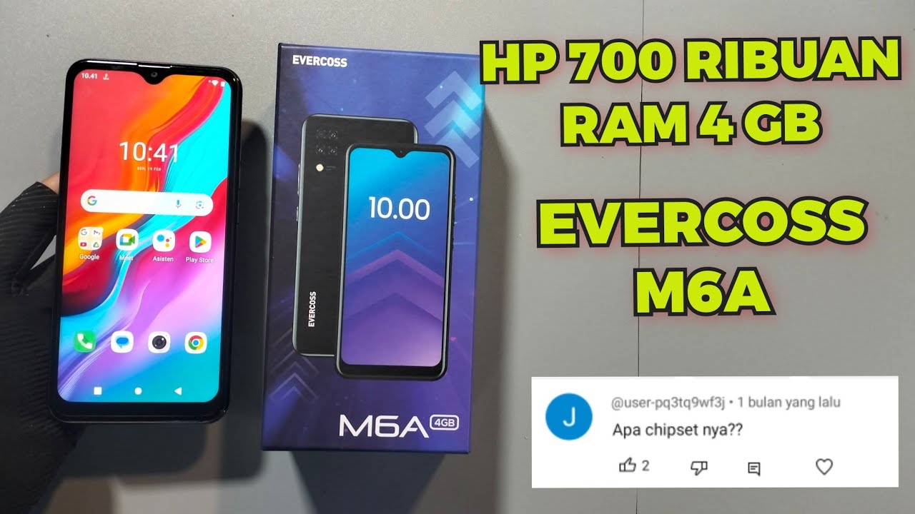 EVERCOSS M6A . HP 700 RIBUAN RAM 4 GB CHIPSET APA?? - YouTube