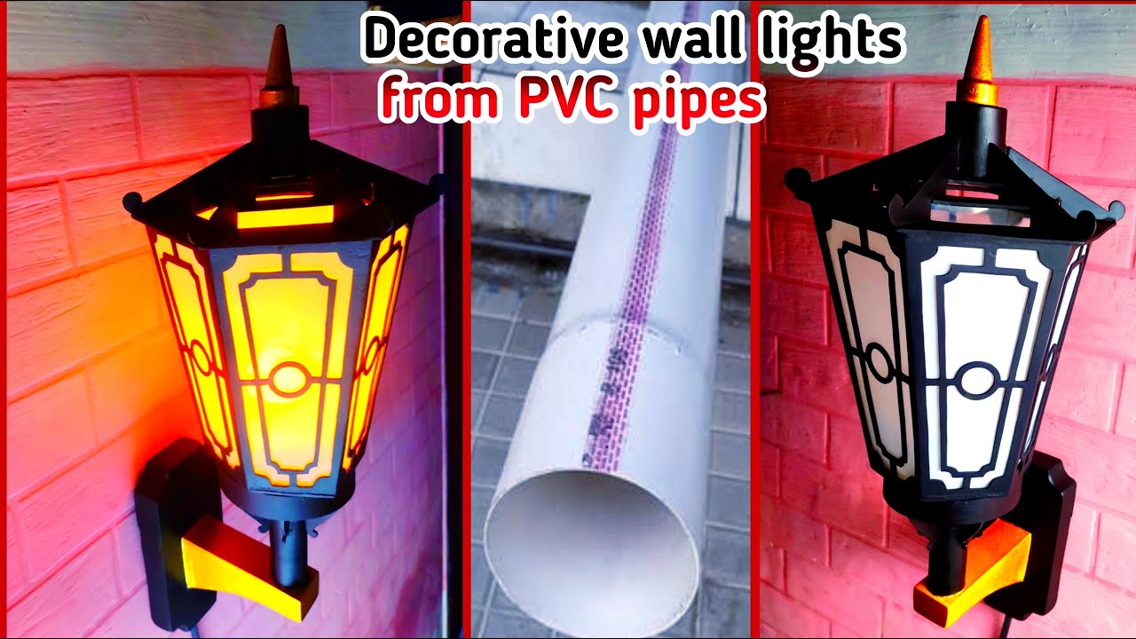 How to make a PVC paralon decorative lamp,a classic, minimalist and ...